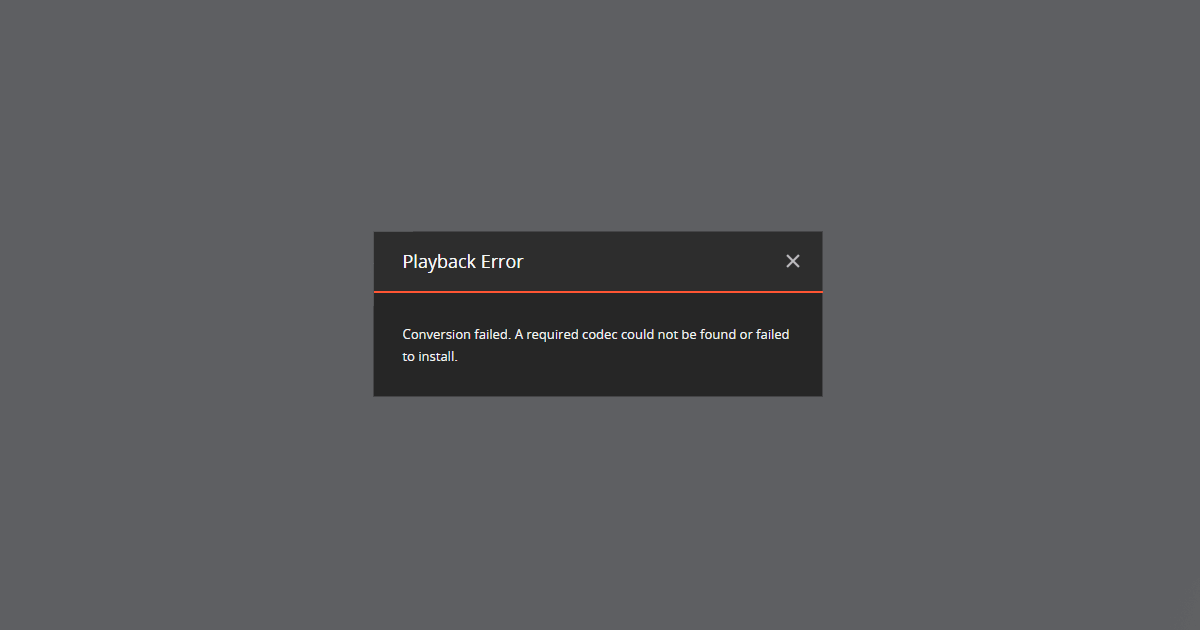 Fix A Required Codec Could Not Be Found With Plex Plexopedia